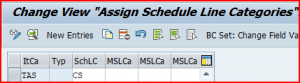 SAP Schedule Line Category